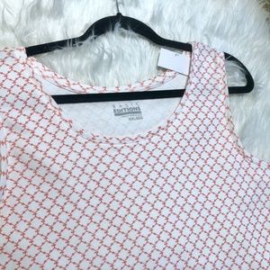 Basic Editions | Tops | Nwt Basic Edition Trellis Print Tank Cotton Xxl ...